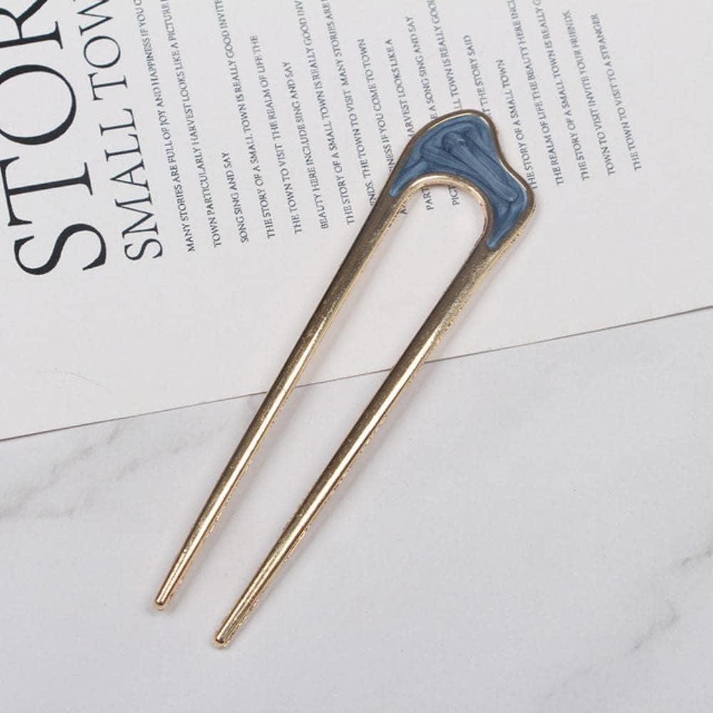 Shell Hairpin Metal U Shaped Hair Pins Hair Fork U French Hair Pin ...