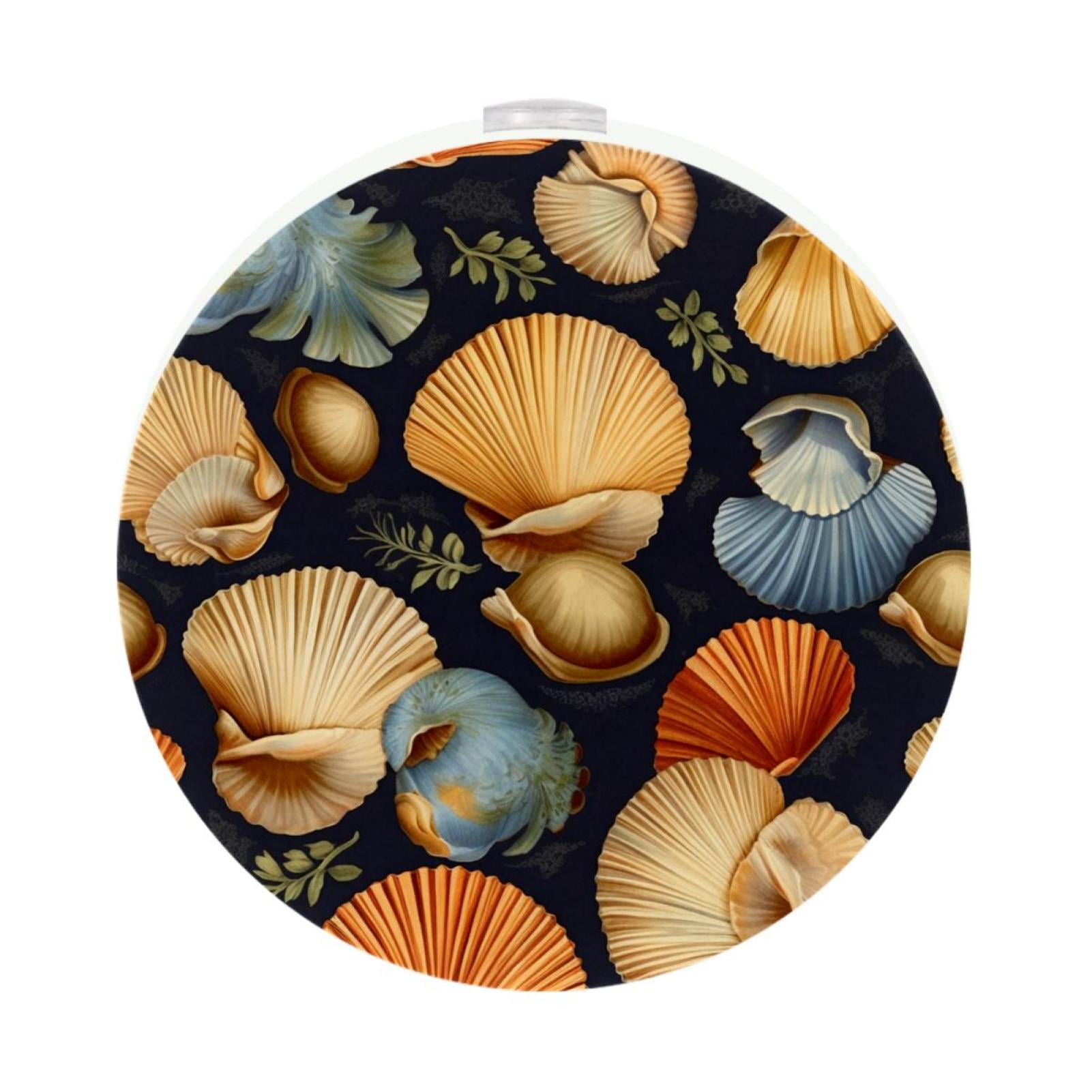 Shell LED Circular Night Light - Set of 2, Induction Light Control ...