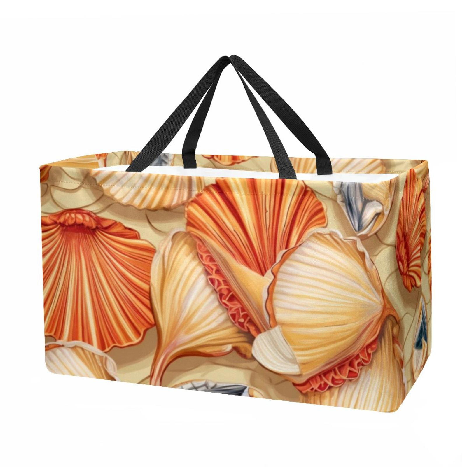 Shell Large Capacity Reusable Foldable Beach Bag with Collapsible ...