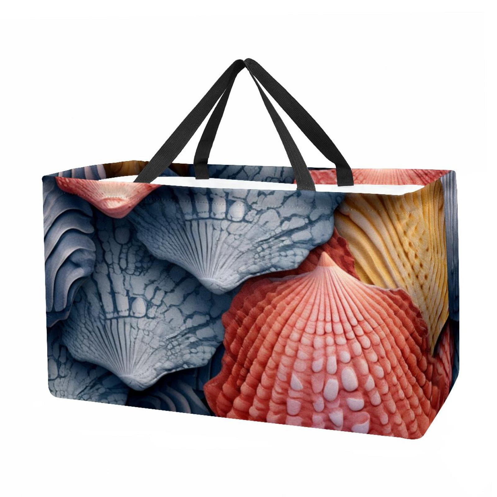 Shell Large Capacity Reusable Foldable Oxford Cloth Cube Organizer Tote ...