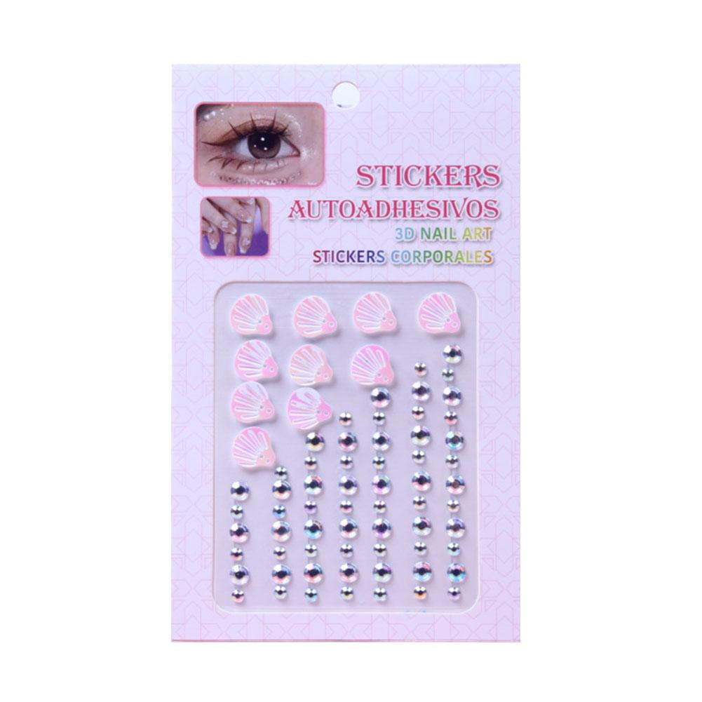 Shell Makeup Face Stickers, Temporary Tattoos for Children, 7*4cm ...