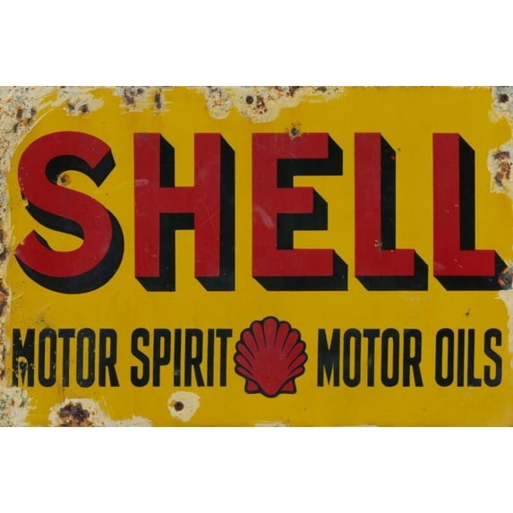 Shell Motor Oil Retro Metal Wall Plaque Art Vintage Advertising tin ...