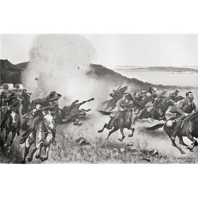 Shell From The Naval Brigade Dispersing Boers From Behind The Seven ...