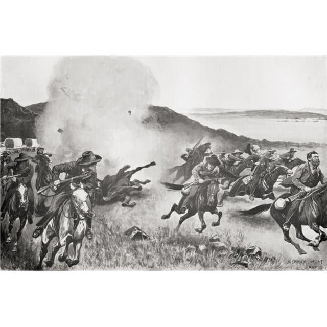 Shell From The Naval Brigade Dispersing Boers From Behind The Seven ...