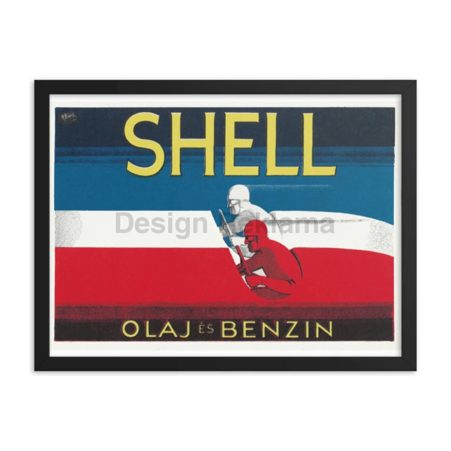 Shell Oil, circa 1933. Framed Vintage Travel Poster - Walmart.com