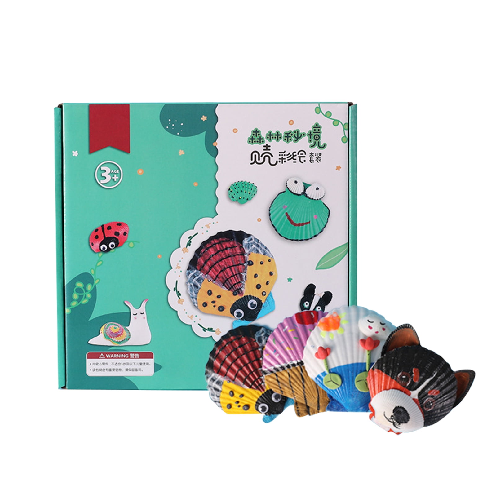 Shell Painting Project Kit for Kids, Small Seashell Crafts, Ages 4-8 ...