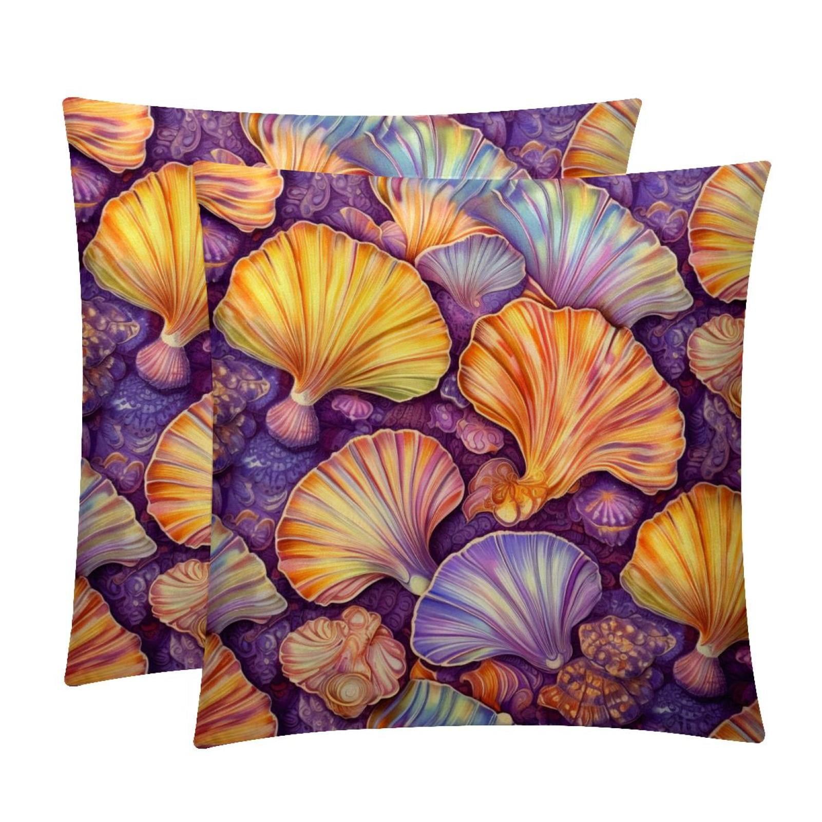 Shell Patterns - Set of 2, Available in 16x16, 18x18, and 20x20 Inches ...