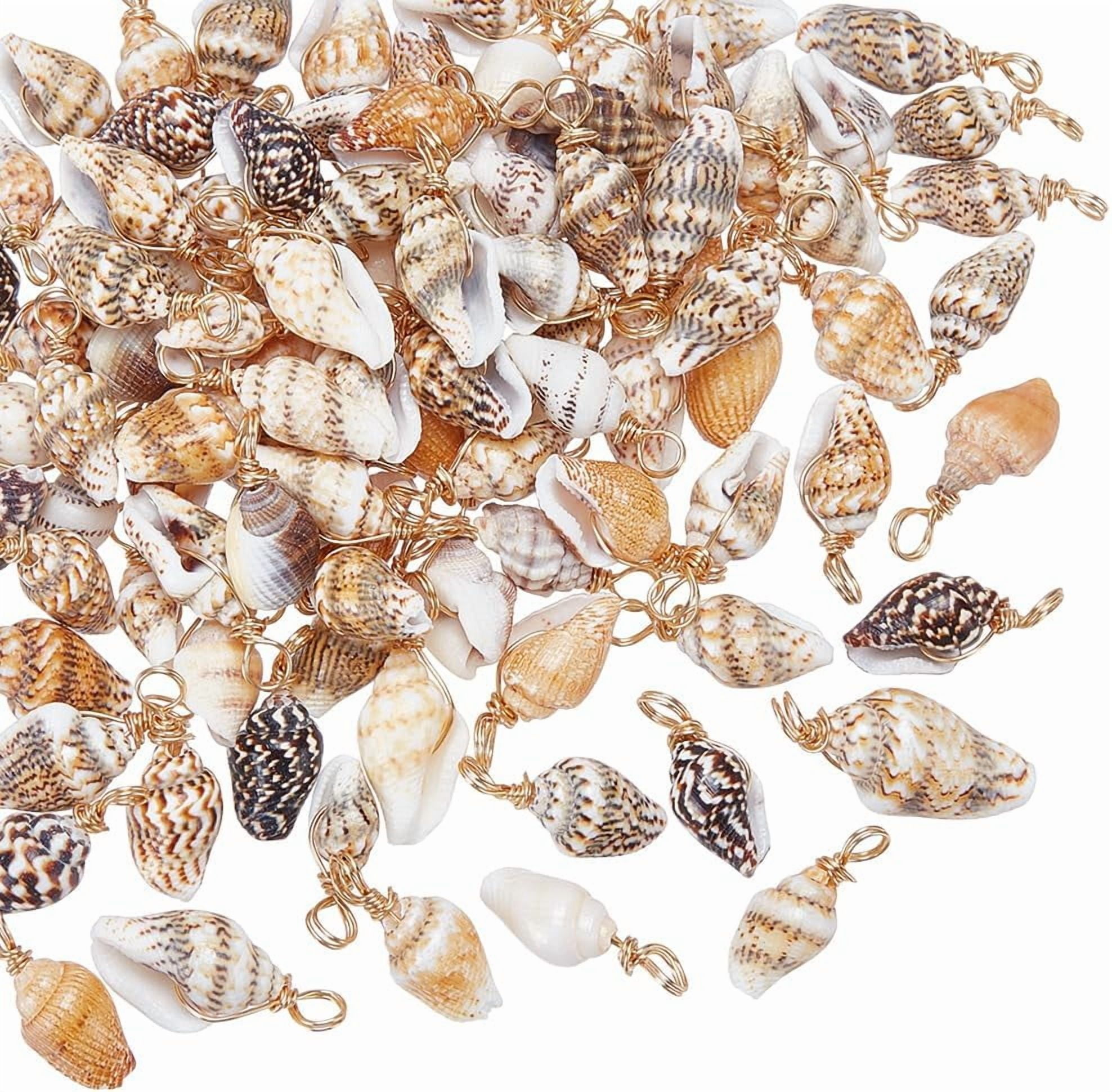 Shell Pendant Natural Cowrie Conch Shells Large Charm Pendants with ...