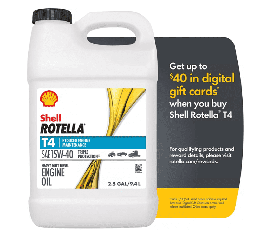 Shell Rotella T4 SAE 15W40 Triple Protection Diesel Engine Oil 2.5 gal ...