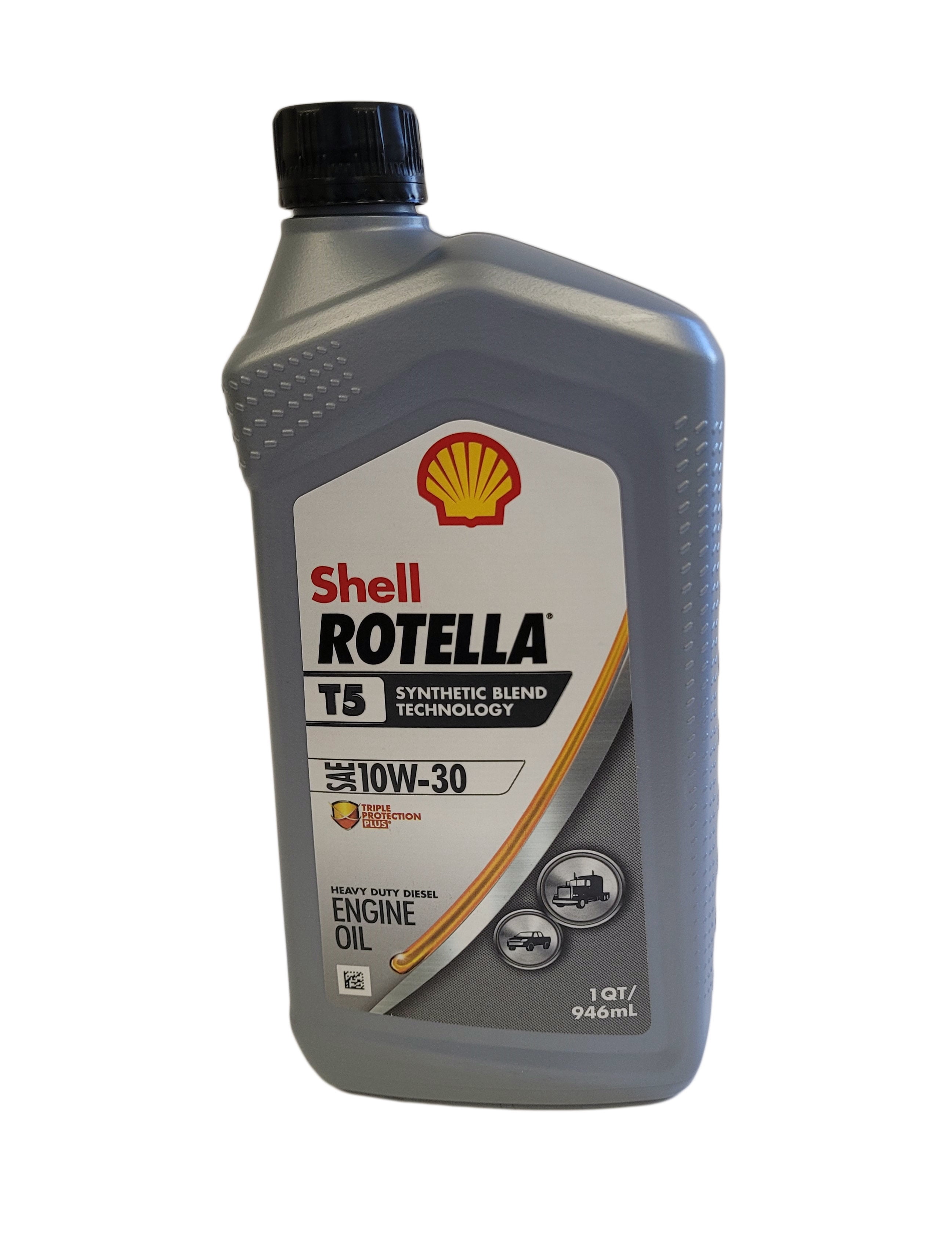 Shell Rotella T5 Diesel Engine Oil HD Synthetic Blend 10W-30 (Pack of 6 ...