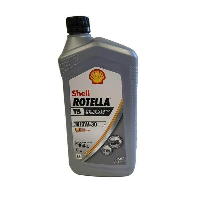 Shell Rotella T5 Synthetic Blend Diesel Engine Oil 10W-30, 946ml ...
