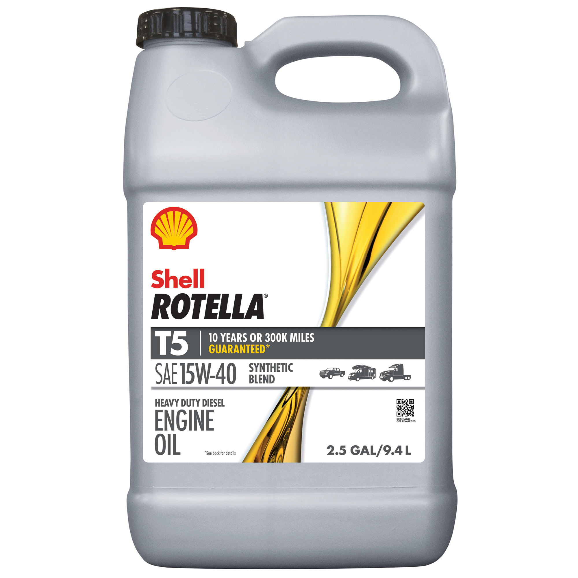 Shell Rotella T5 Synthetic Blend 10W-30 Diesel Engine Oil, 1-Gallon ...