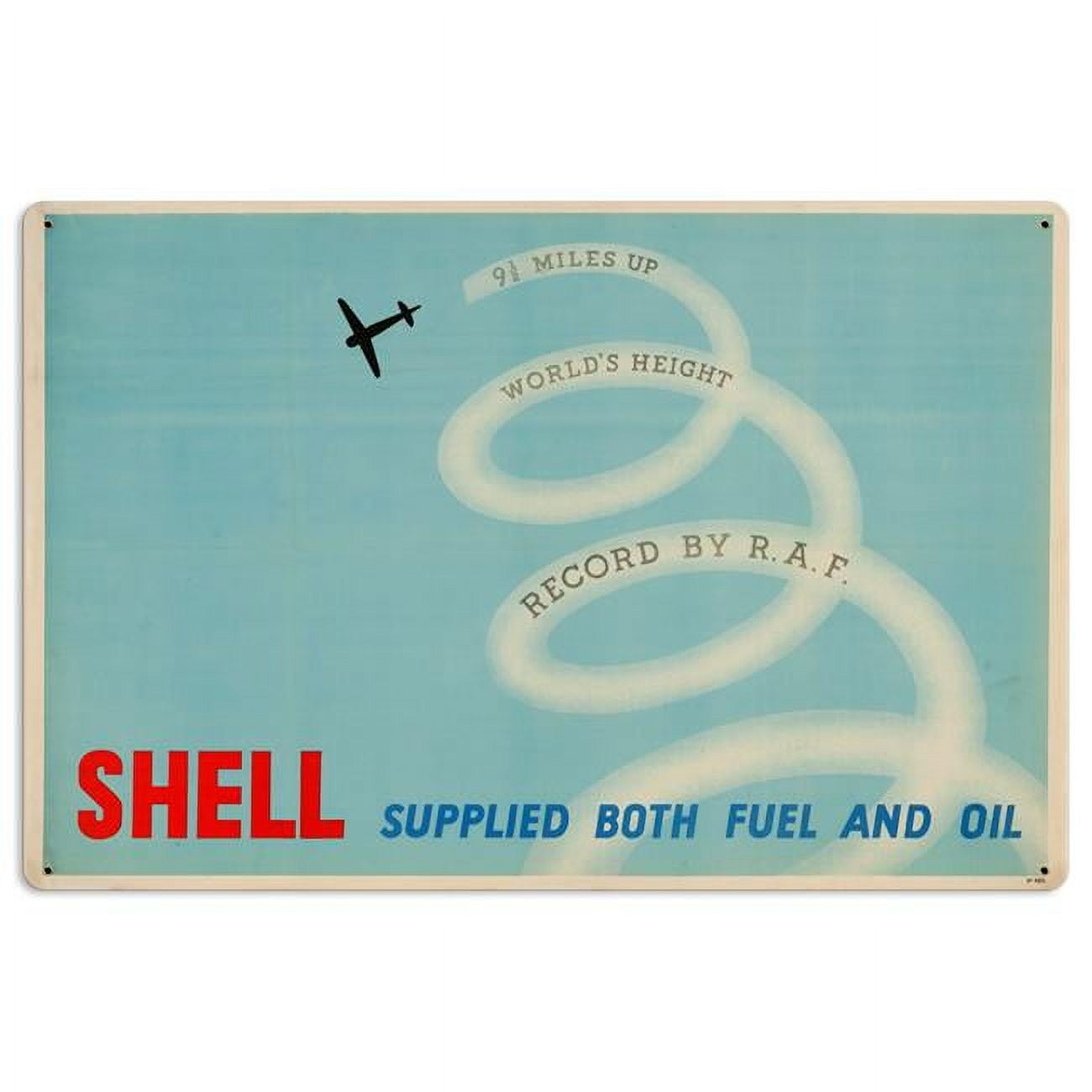 Shell SHL043 16 x 24 in. World Height Record Metal Sign - Walmart.com