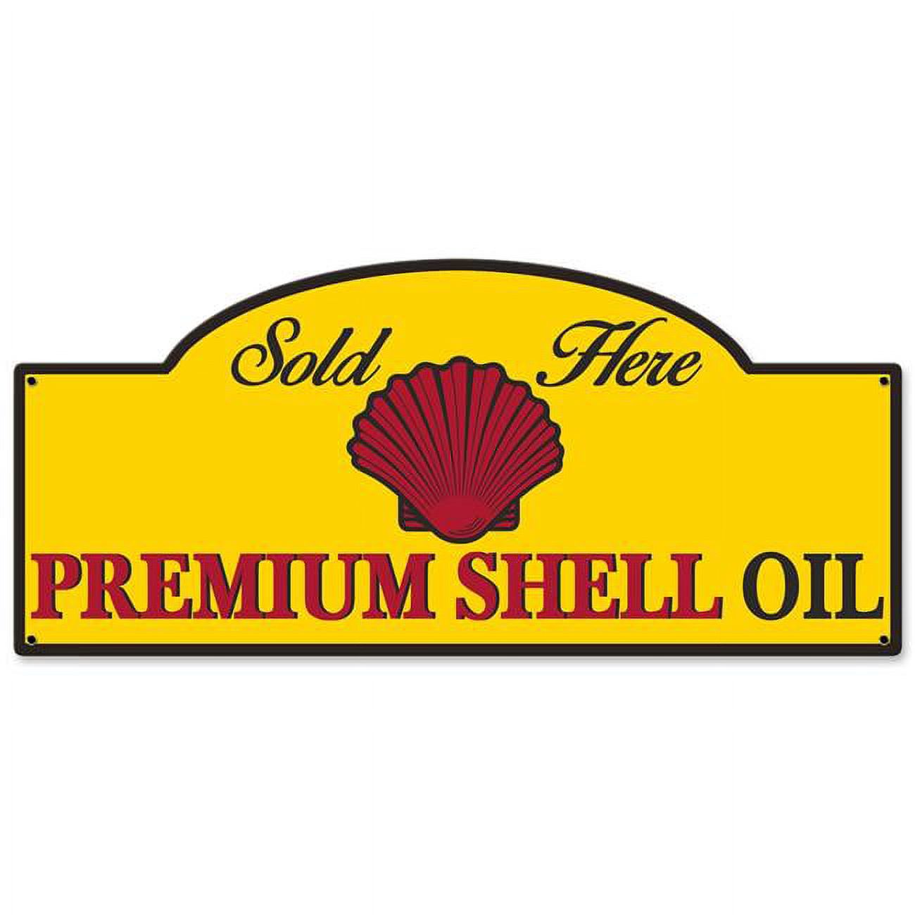 Shell SHL183 Sold Here Premium Shell Oil Satin Metal Sign - Walmart.com