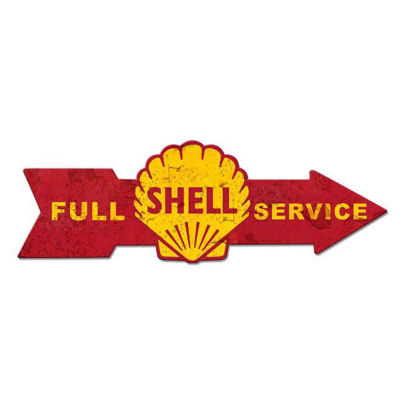 Shell SHL192 32 x 10 in. Full Service Shell Arrow Grunge Plasma Metal ...