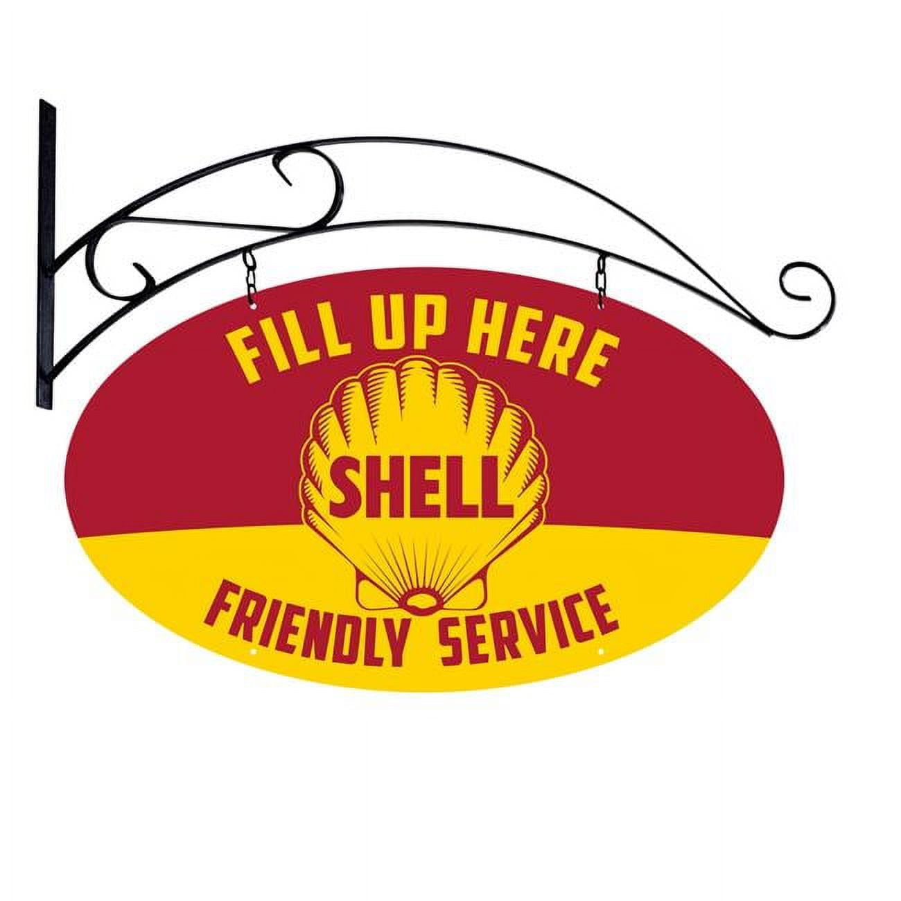 Shell SHL238 24 x 14 in. Fill Up Here Friendly Service Shell Plasma ...