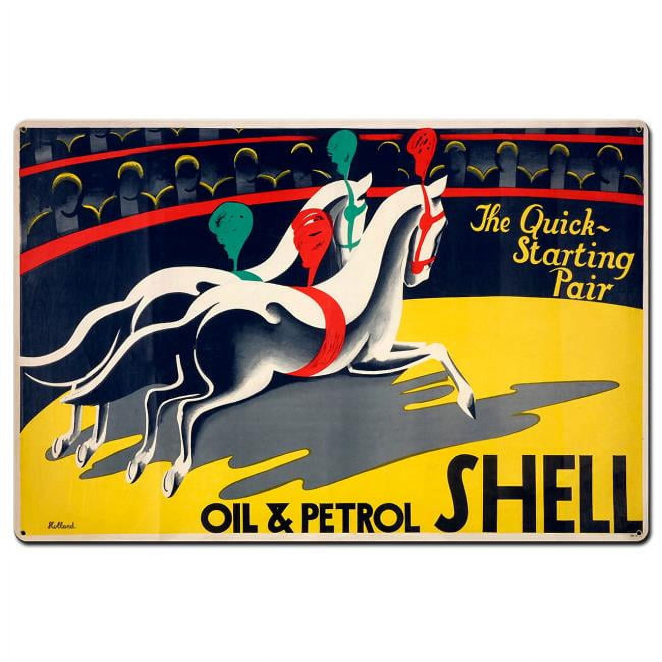 Shell SHL290 36 x 24 in. The Quick Starting Pair Shell Oil Circus ...