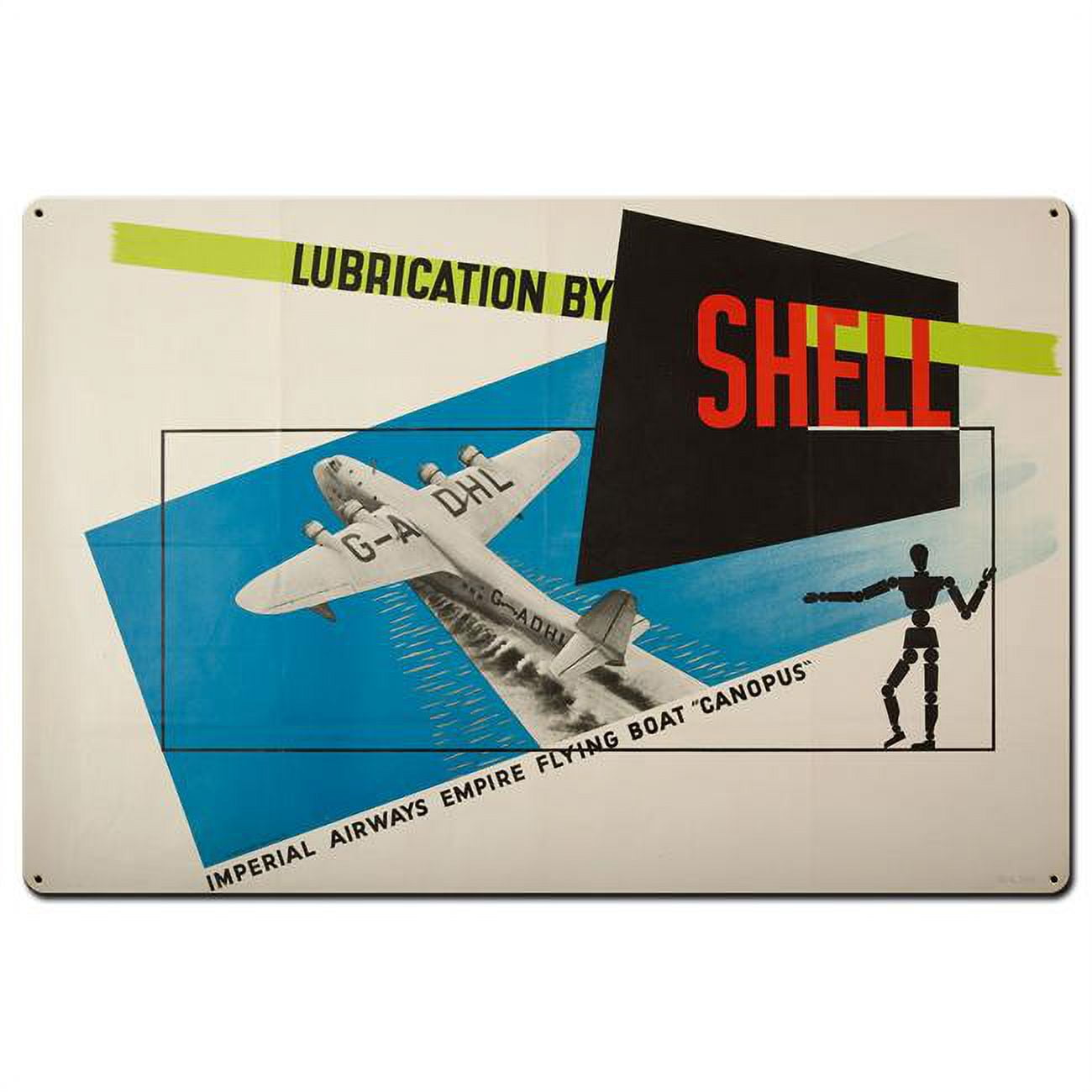 Shell SHL359 36 x 24 in. Lubrication Shell Imperial Airways Empire ...