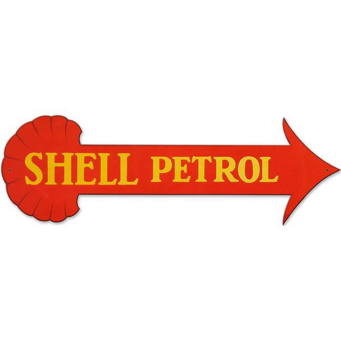 Shell SHL376 31 x 11 in. Shell Petrol Arrow Plasma Metal Sign - Walmart.com