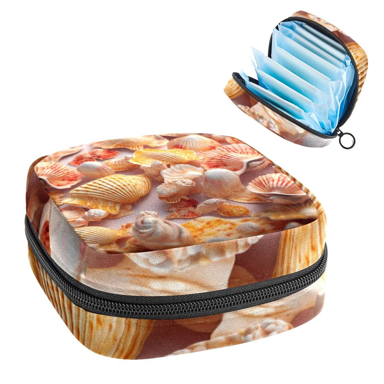 Shell Sanitary Napkin Bag Period Pouch Travel Organizer Zipper Pouch ...