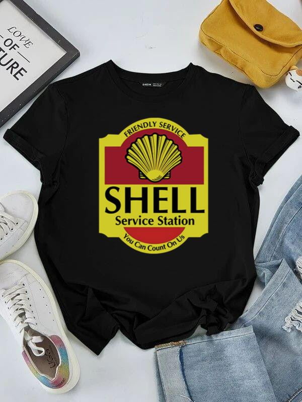 Shell Service Station Vintage Retro Gas Station Logo Unisex Tee 45753 ...