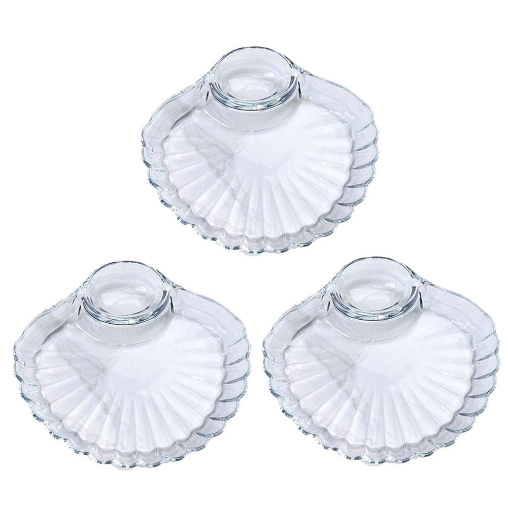 Shell-Shaped Dumpling Plate - Transparent PS Material, 17.5*20cm, Multi-Functional Design, Easy ...