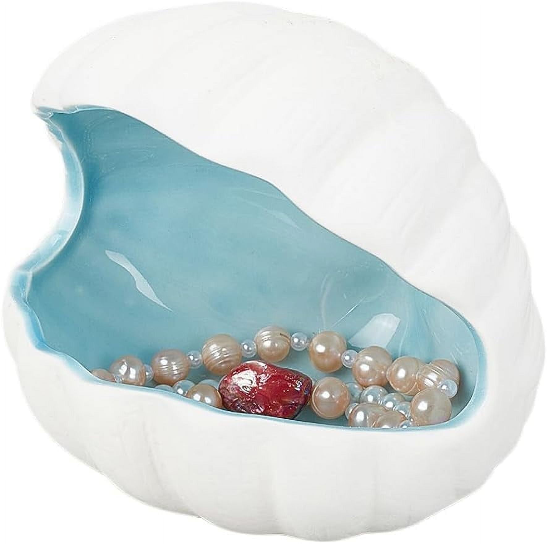 Shell Spout Ceramic Jewelry Plate Shell Shape Jewelry Plate Storage ...