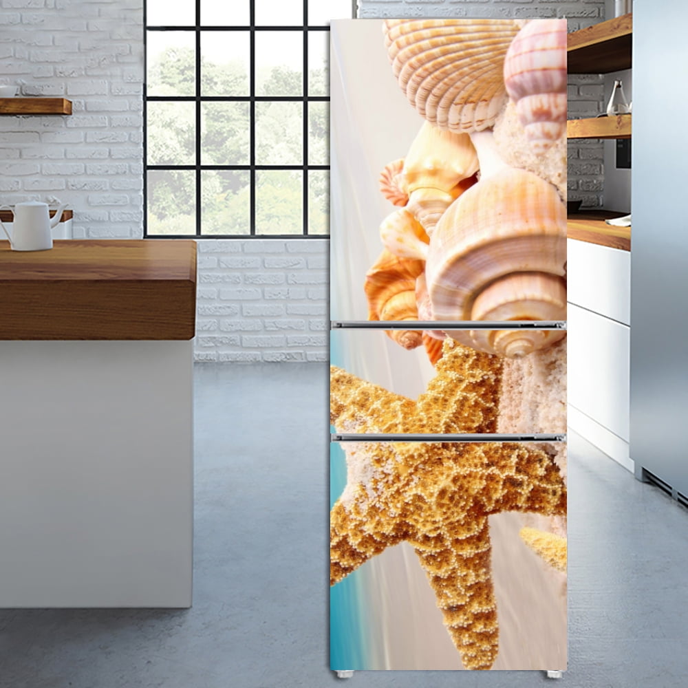 Shell StarBeach Refrigerator Sticker Decorative Pattern Sticker PVC ...