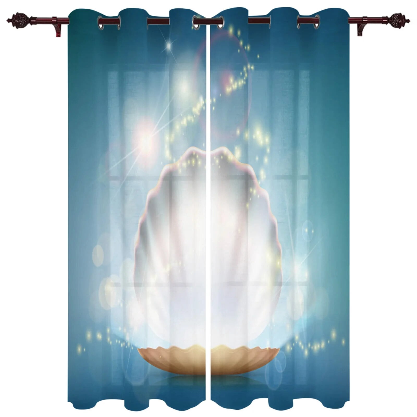 Shell Starlight Dream Kitchen Curtain Kids Bedroom Living Room Balcony ...