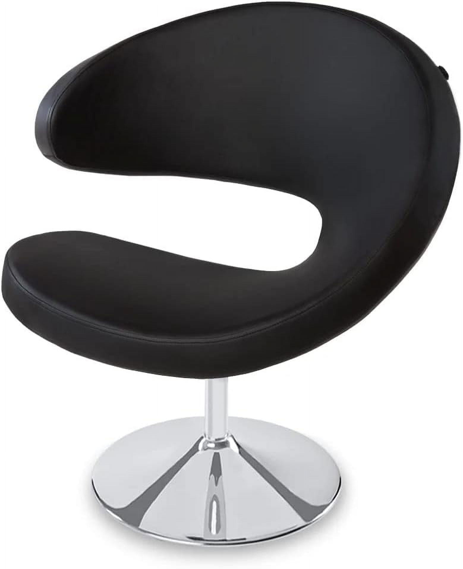 Shell Swivel Adjustable Height Occasional Chair - Black - Walmart.com