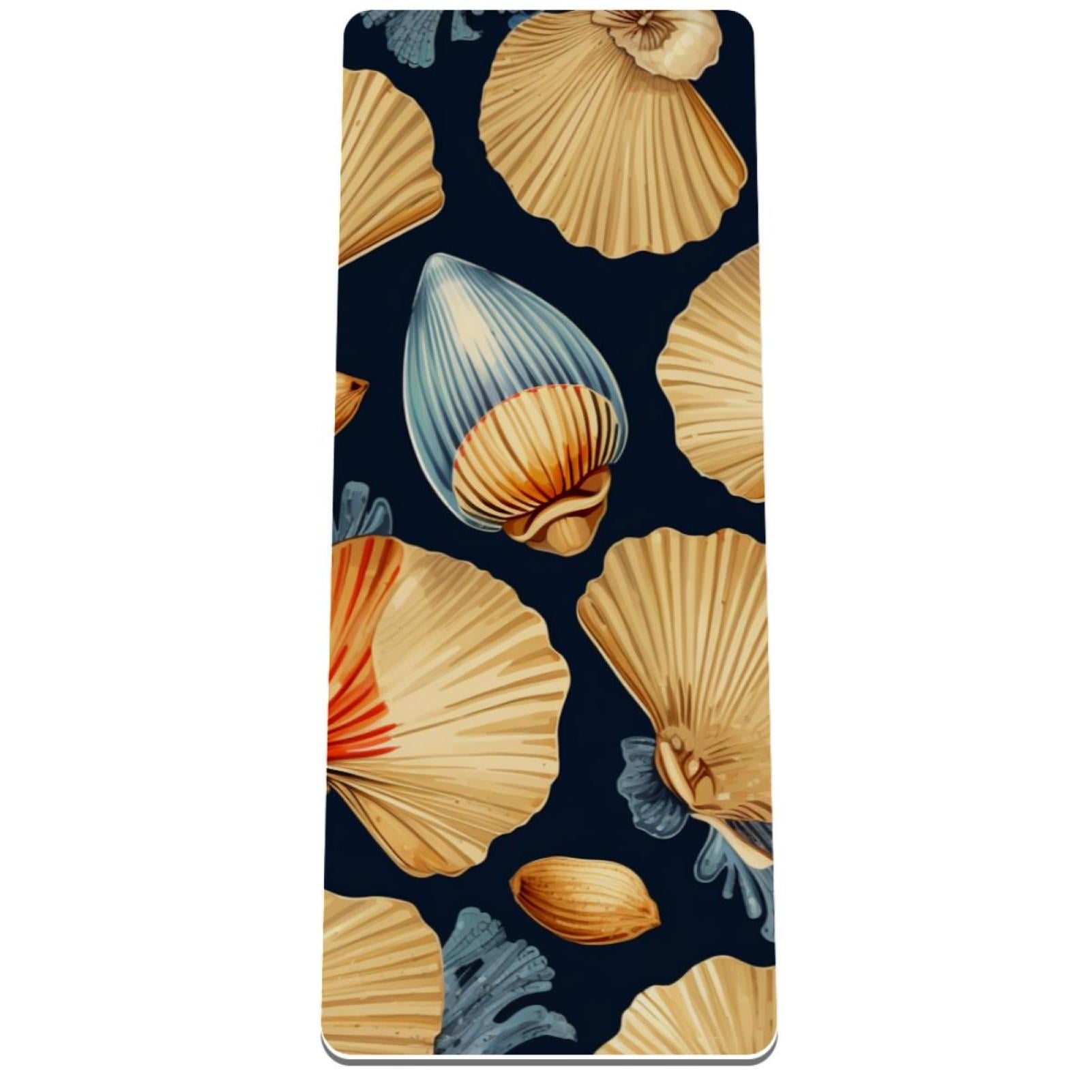 Shell TPE Yoga Mat - Extra Large 32x72 in/80x183 cmx0.8 cm Non-Slip ...