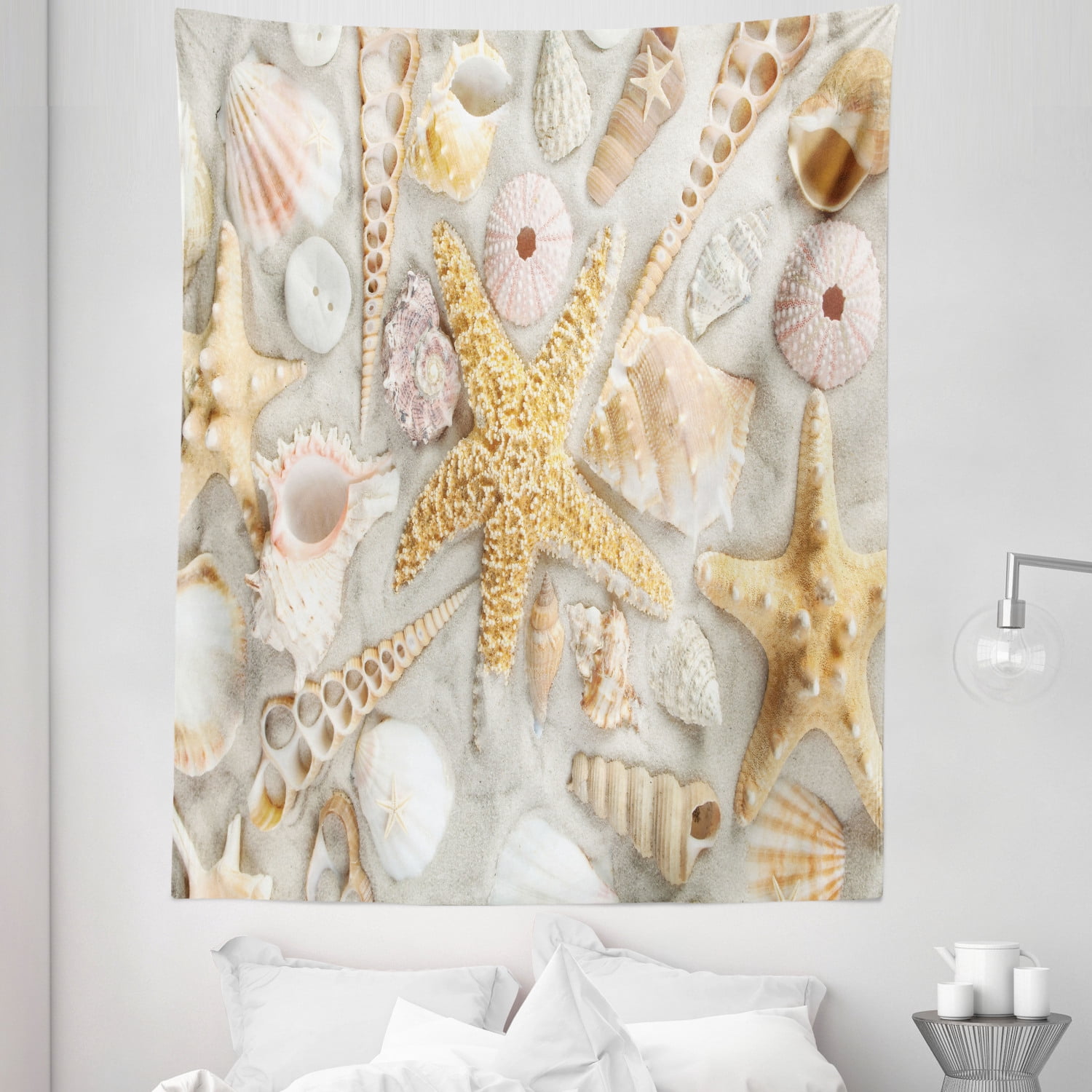 Shell Tapestry, Assorted Seashells in Sandy Beach Summer Vacation ...