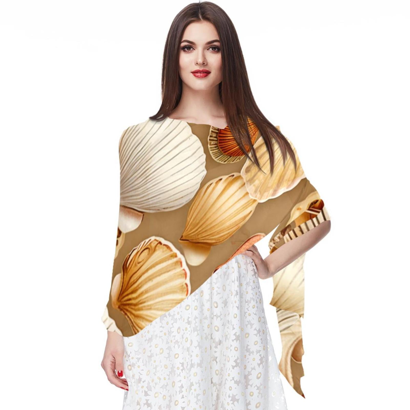 Shell Translucent Chiffon Yarn Silk Scarf - Light Breathable Material ...