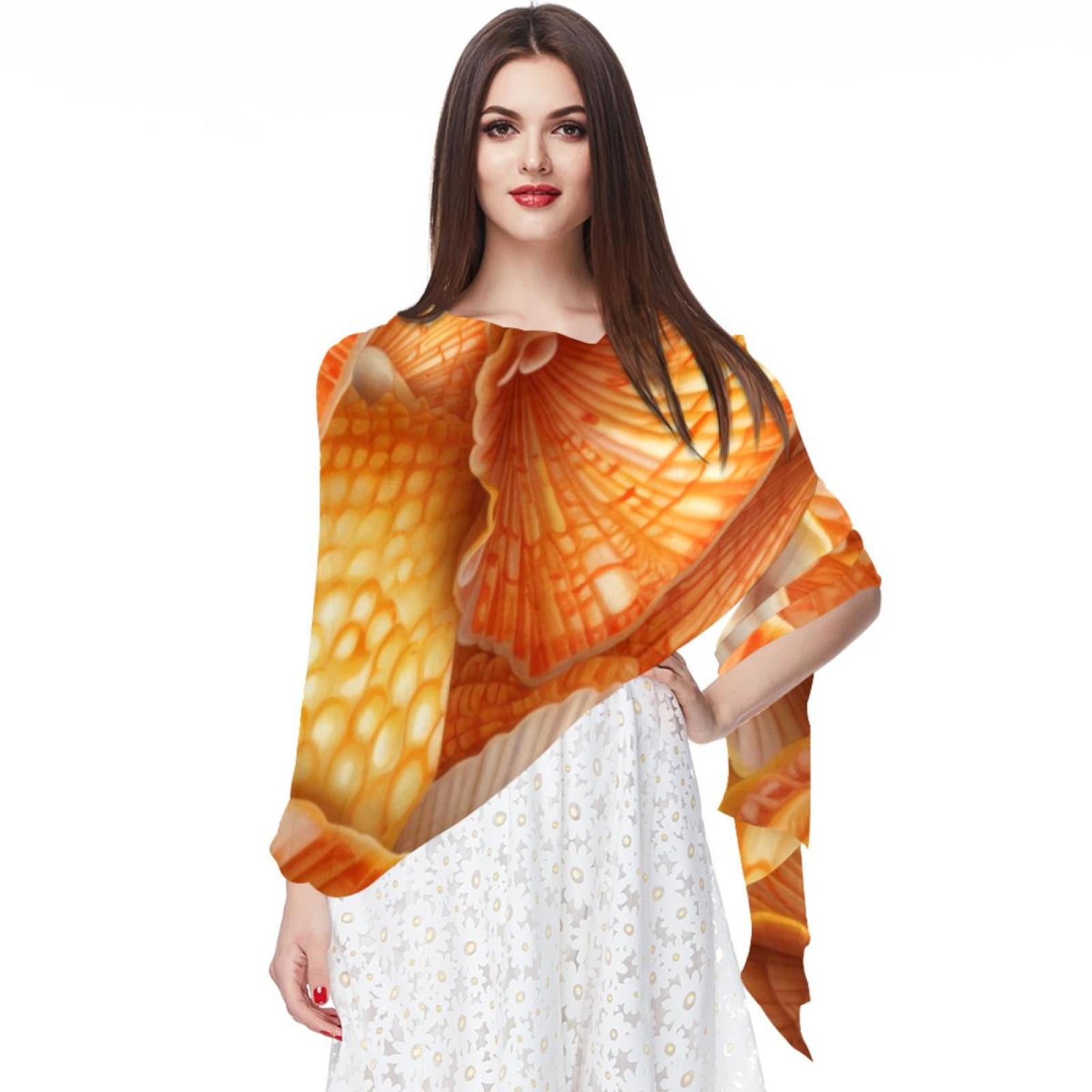 Shell Translucent Chiffon Yarn Silk Scarf - Lightweight and Breathable ...
