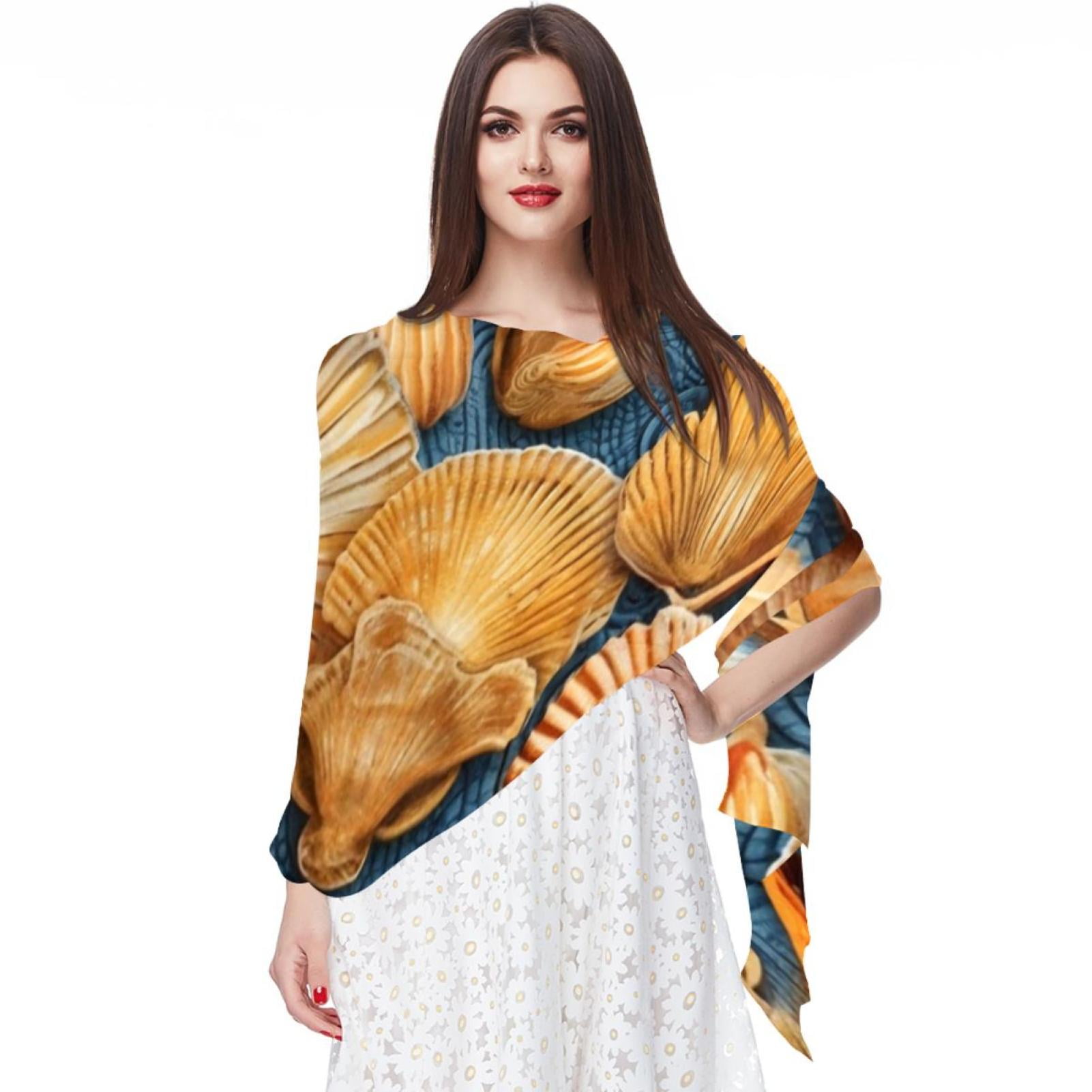 Shell Translucent Chiffon Yarn Silk Scarf - Lightweight and Breathable ...