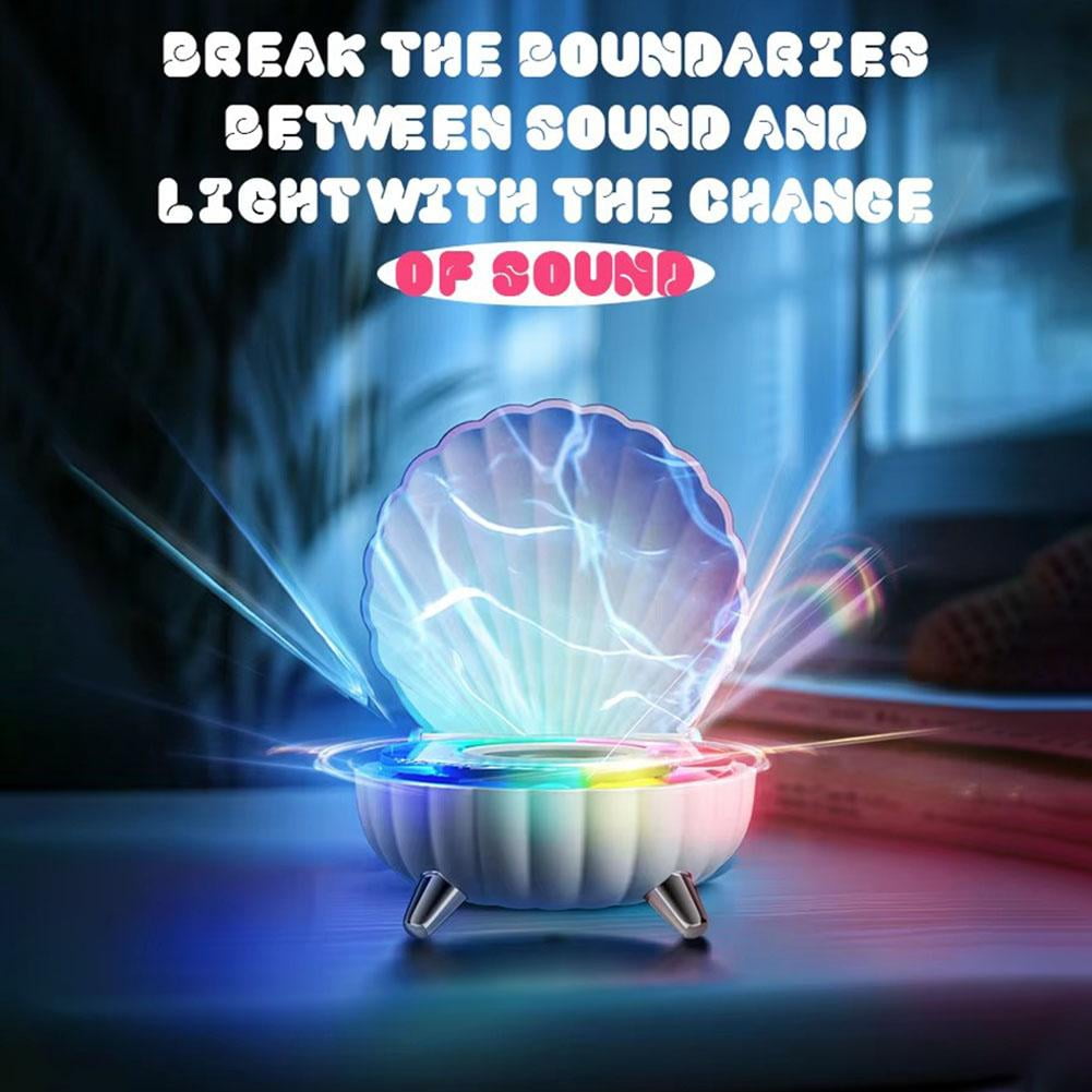 Shell Wireless Bluetooth Speaker Night Light 360 Stereo Music Player ...