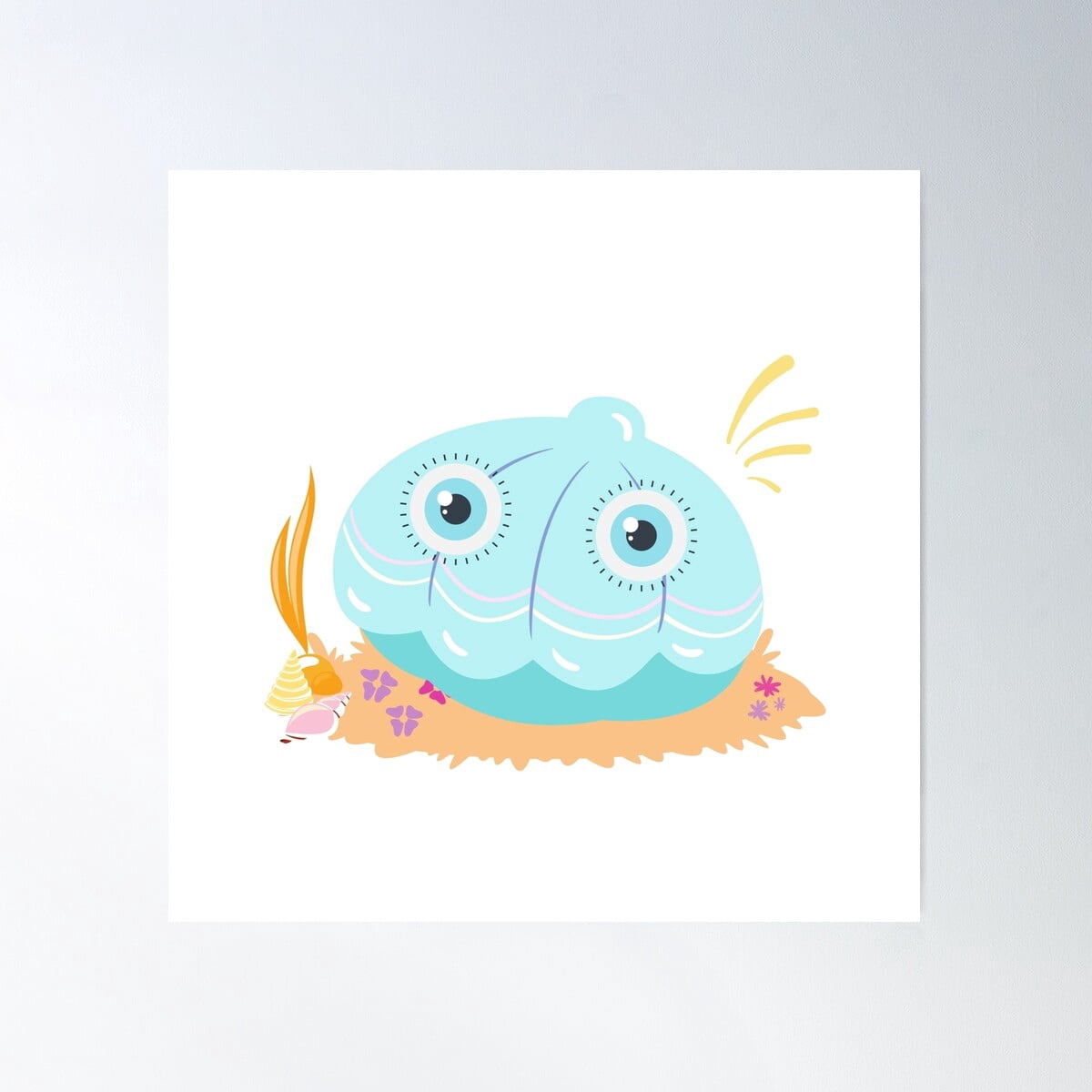 Shell Yeah By Adorable Funny Shell V2 (Without Quote) Poster Wall Art ...