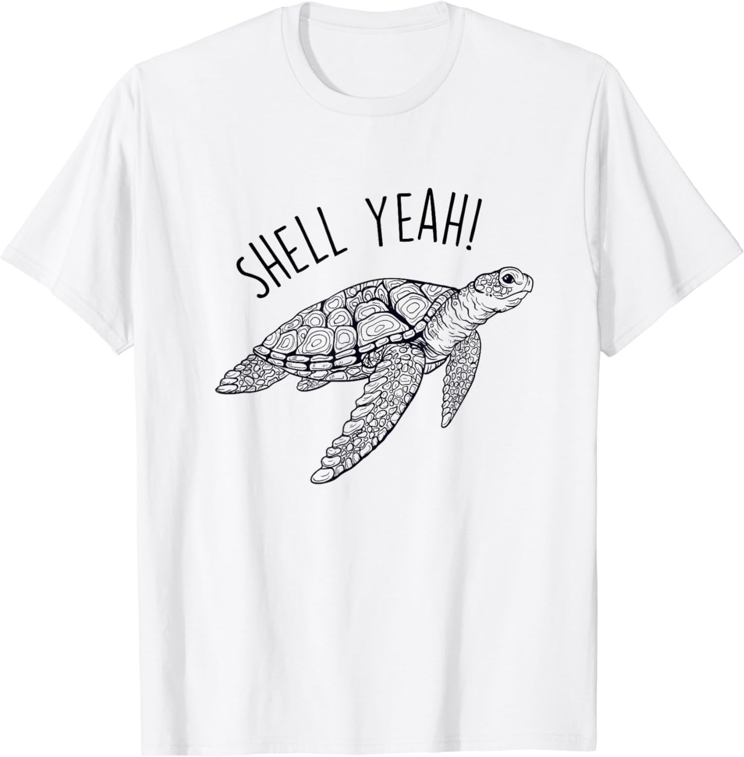 Shell Yeah Funny Sea Turtle Earth Day Save the Ocean T-Shirt - Walmart.com