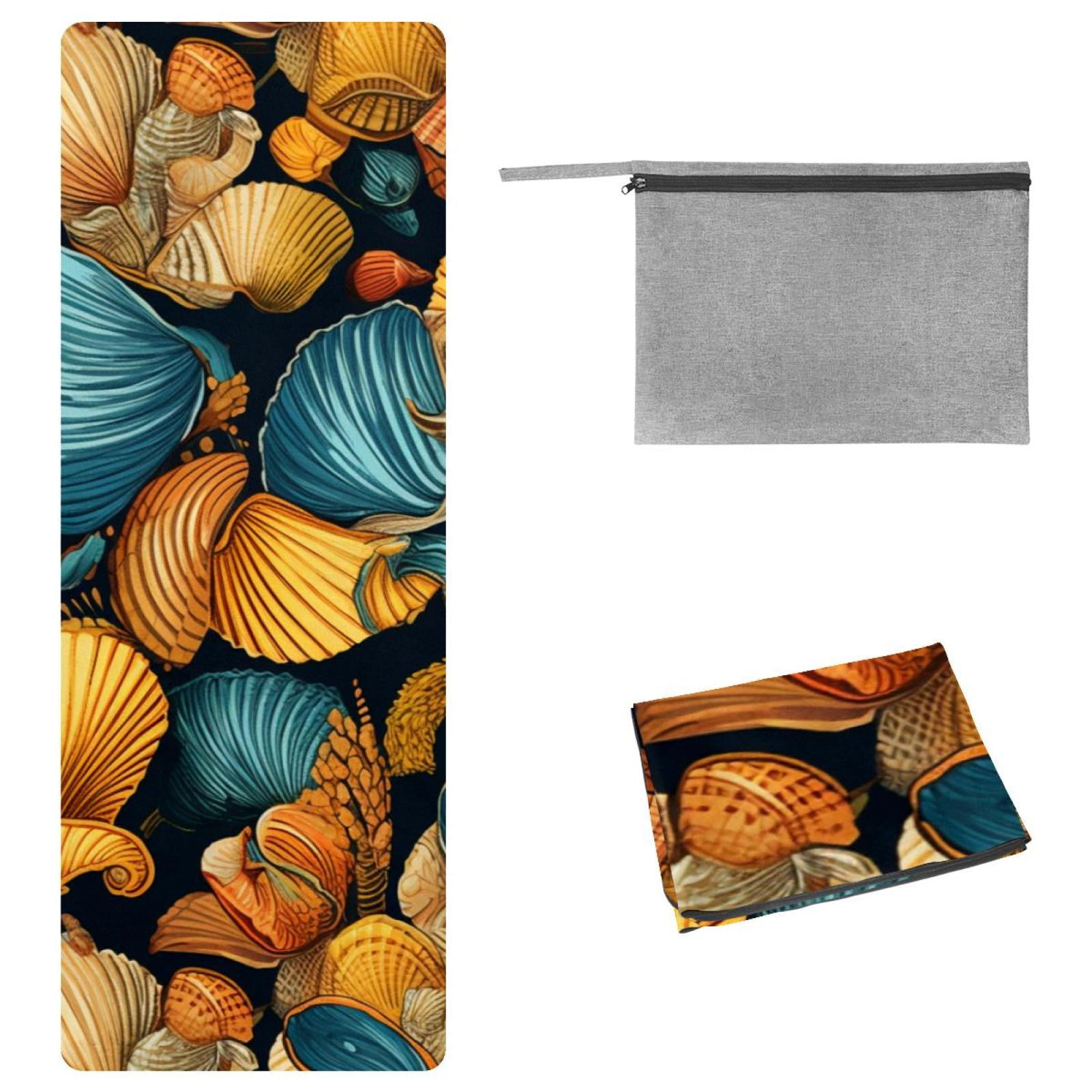 Shell Yoga Blanket with Storage Bag, 72.8"x26.8", Suitable for Yoga ...