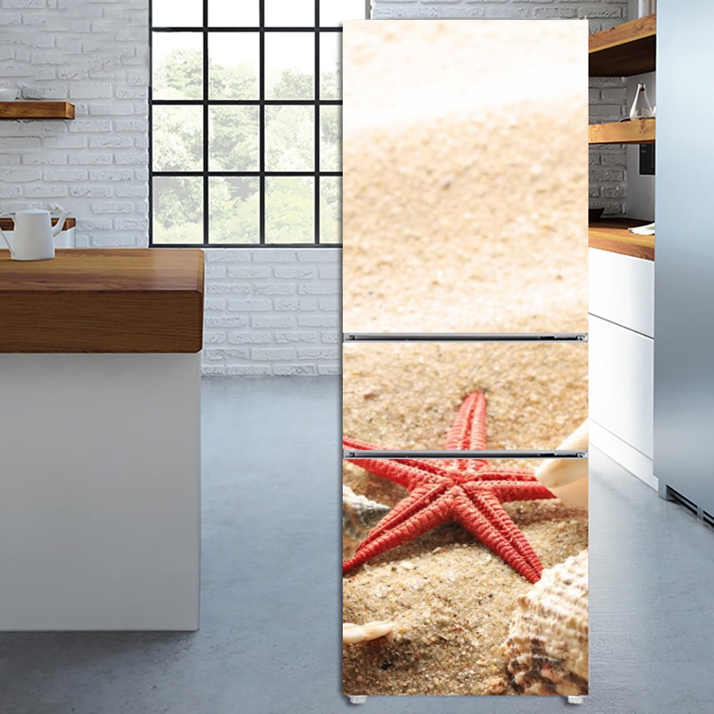 Shell beach self-adhesive refrigerator sticker decorative pattern ...