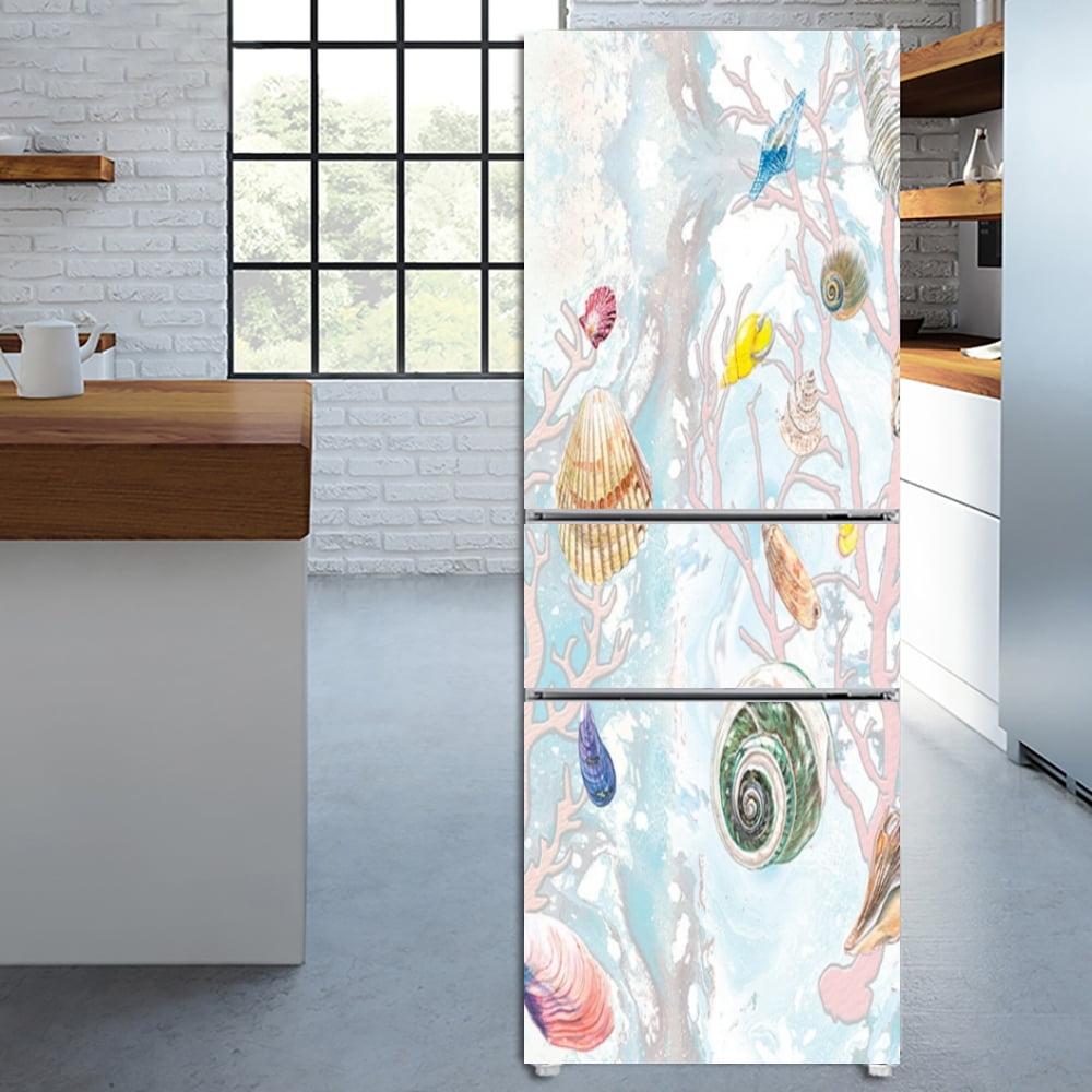 Shell beach self-adhesive refrigerator sticker decorative pattern ...
