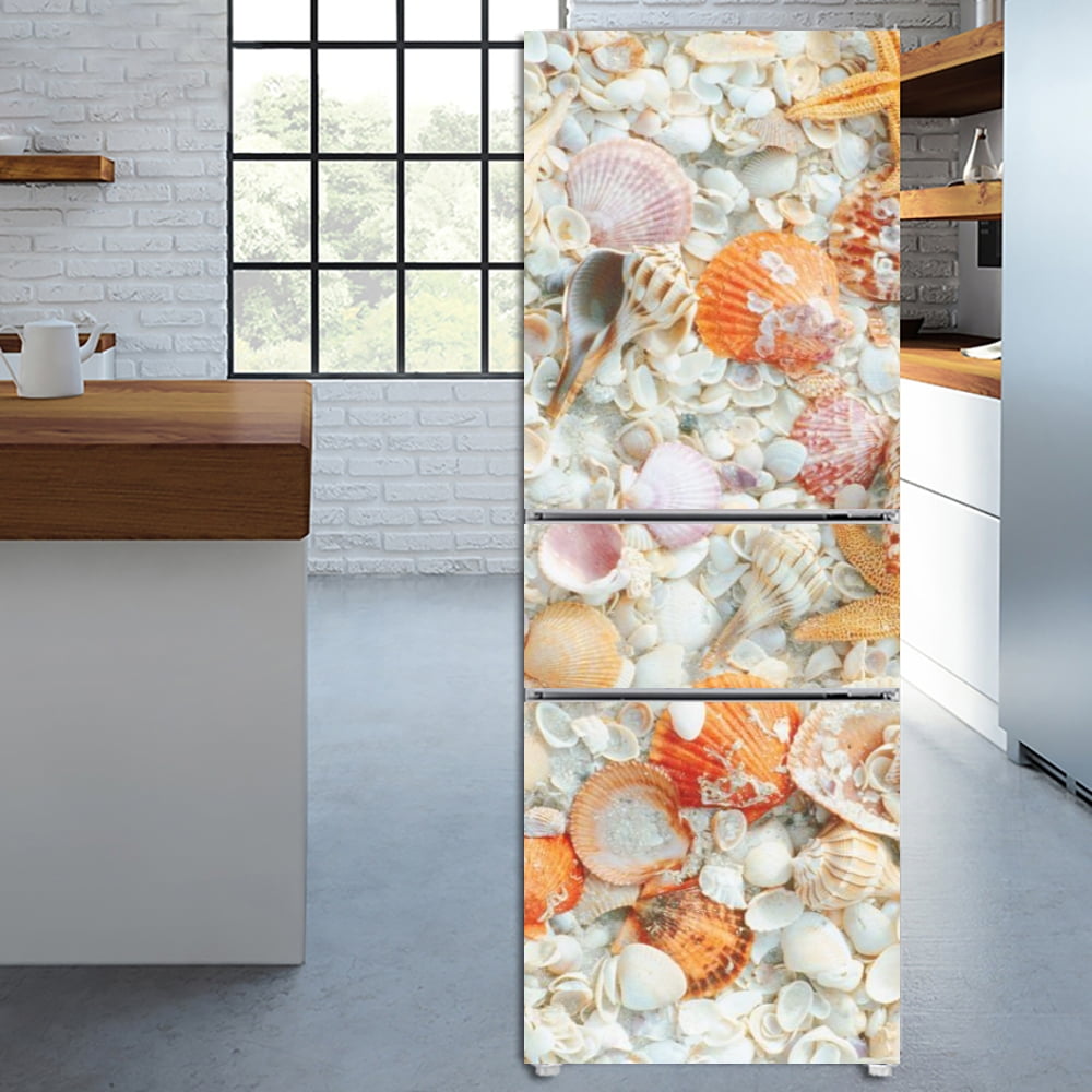 Shell beach self-adhesive refrigerator sticker decorative pattern ...