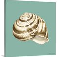 Shell on Aqua I | Canvas Wall Art, Coastal Home Decor | 16x16 - Walmart.com