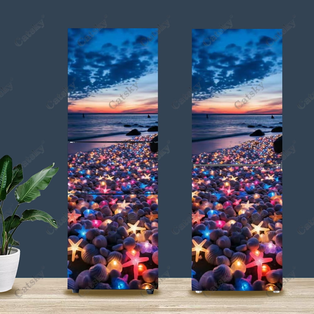 Shell star beach Refrigerator Stickers Home r Kitchen Murals DIY Wall ...