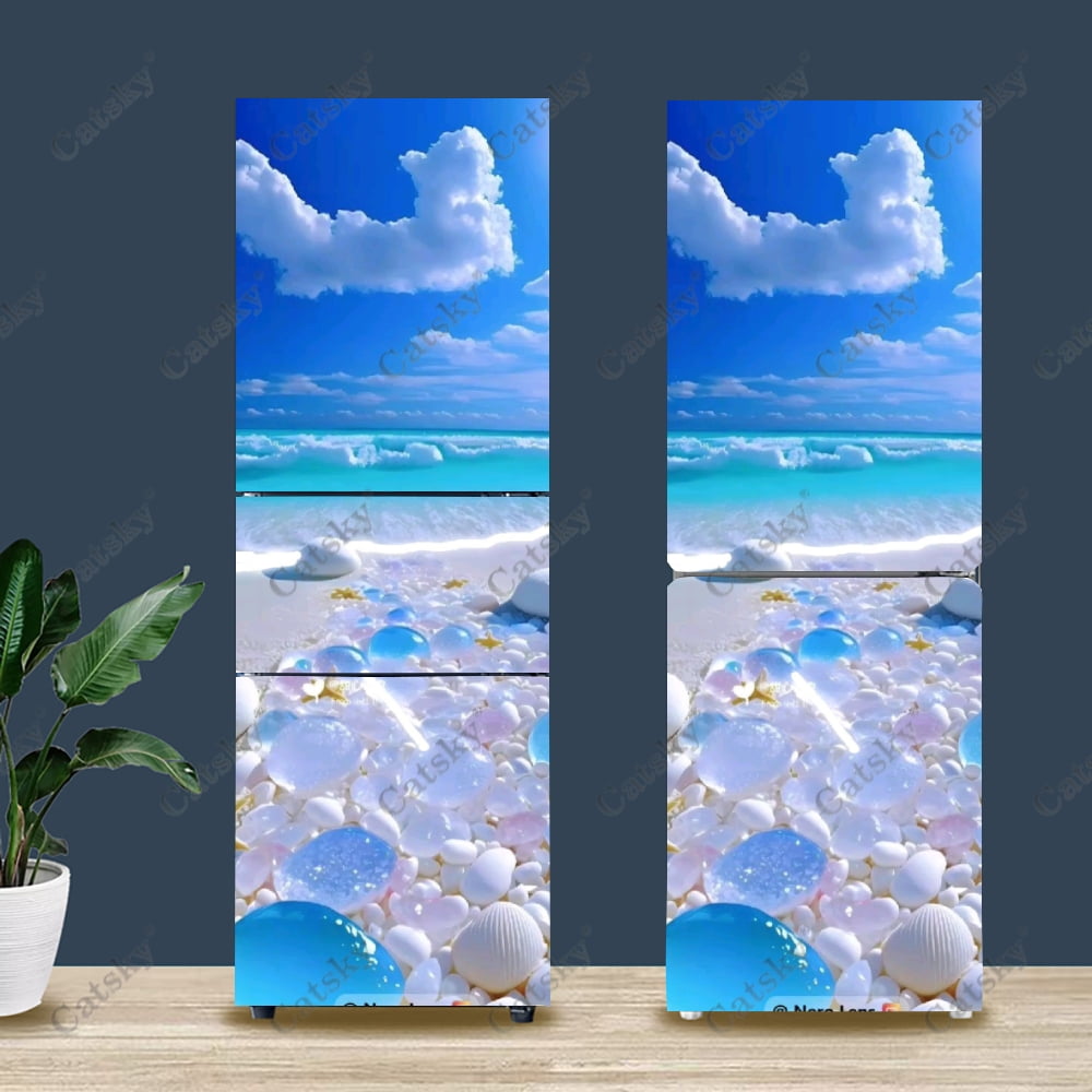 Shell star beach Refrigerator Stickers Home r Kitchen Murals DIY Wall ...