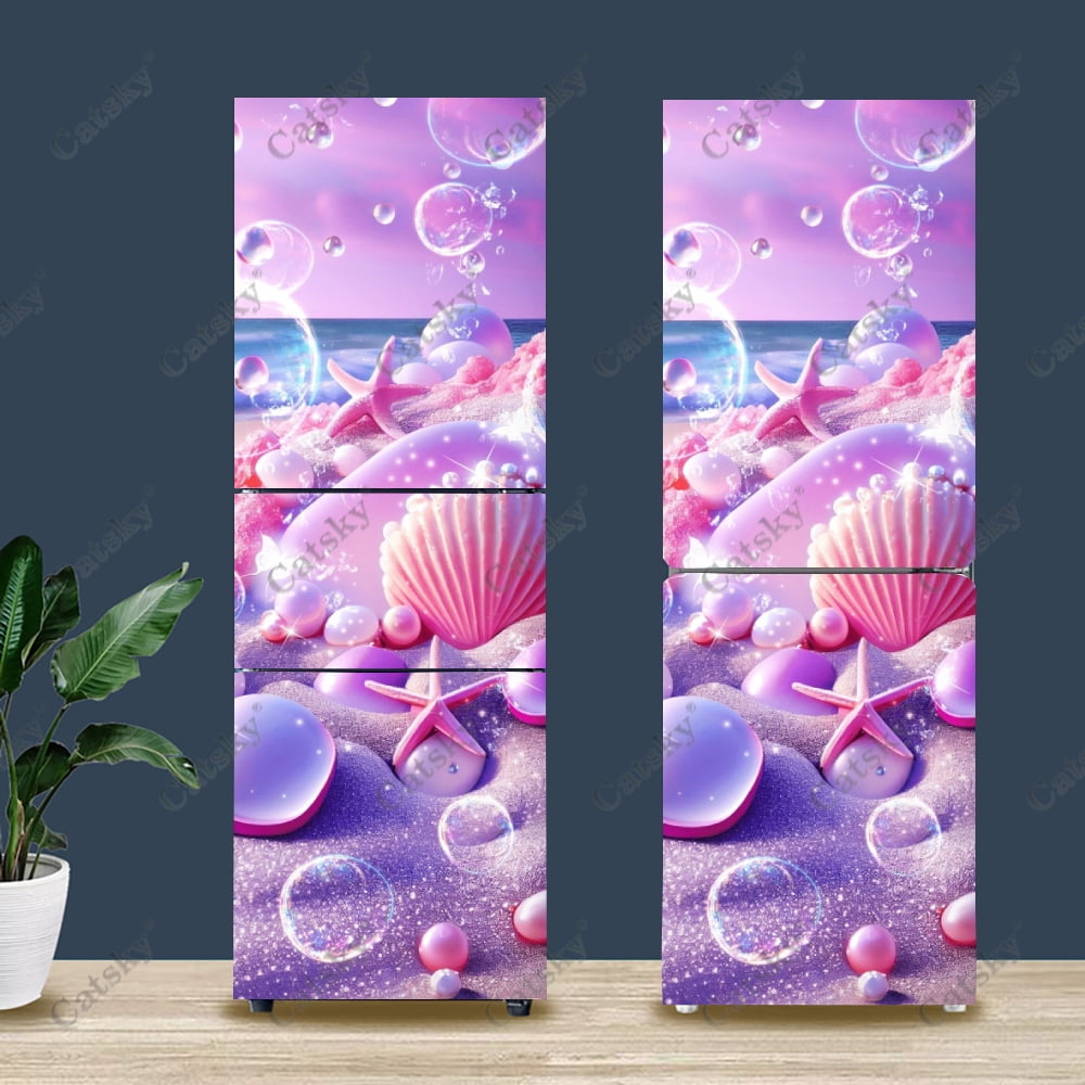 Shell star beach Refrigerator Stickers Home r Kitchen Murals DIY Wall ...