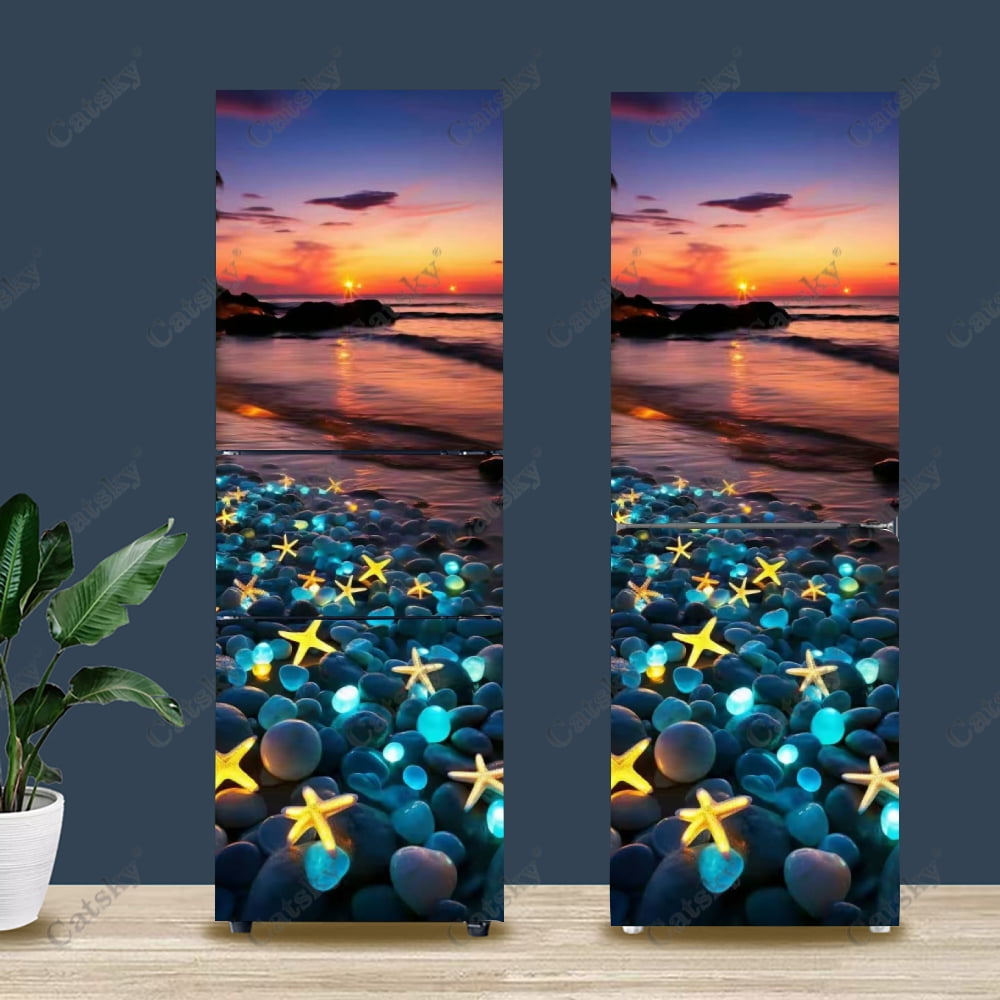 Shell starbeach Refrigerator Stickers Home Decor Kitchen Murals DIY ...