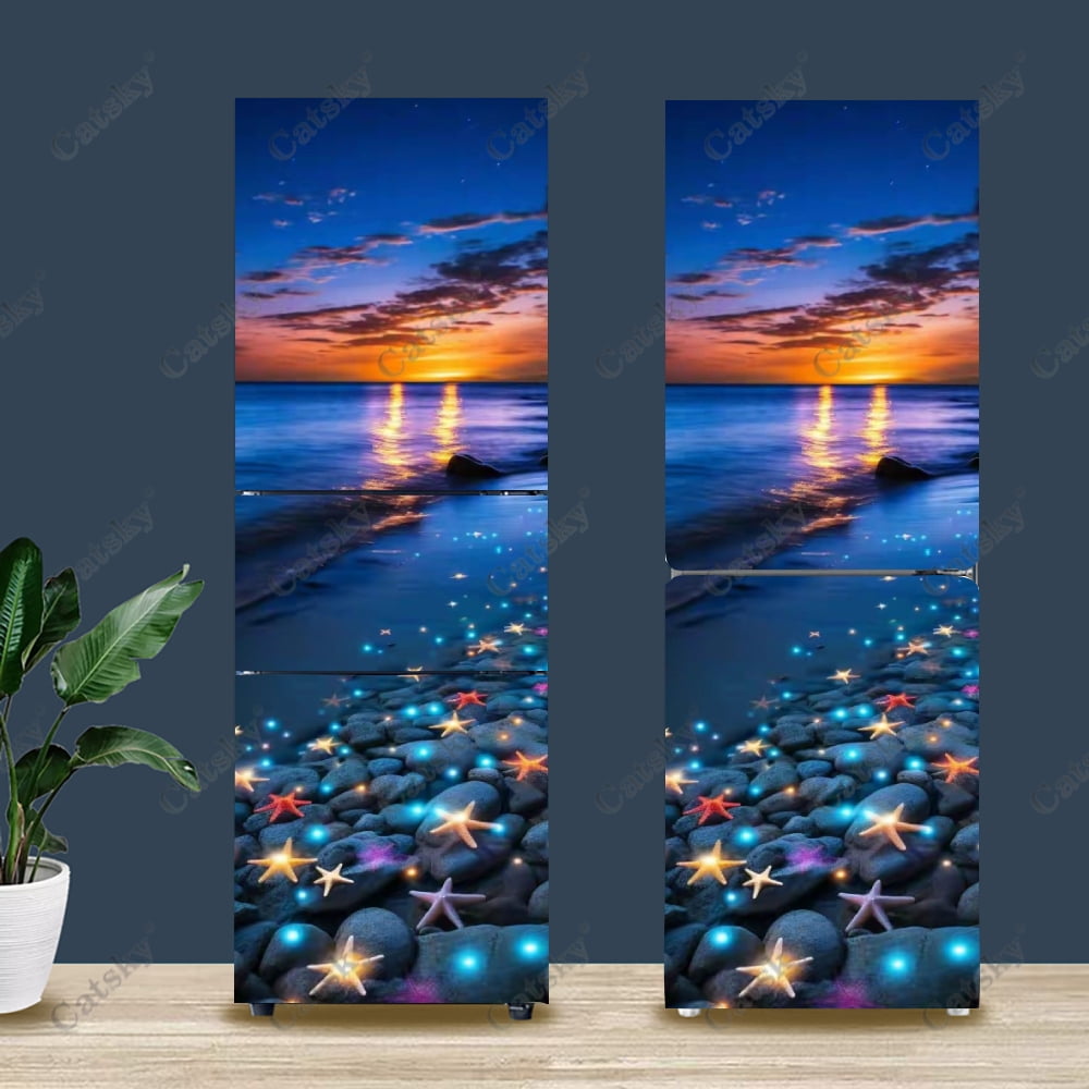 Shell starbeach Refrigerator Stickers Home Decor Kitchen Murals DIY ...