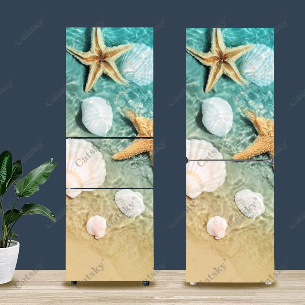 Shell starbeach Refrigerator Stickers Home Decor Kitchen Murals DIY ...