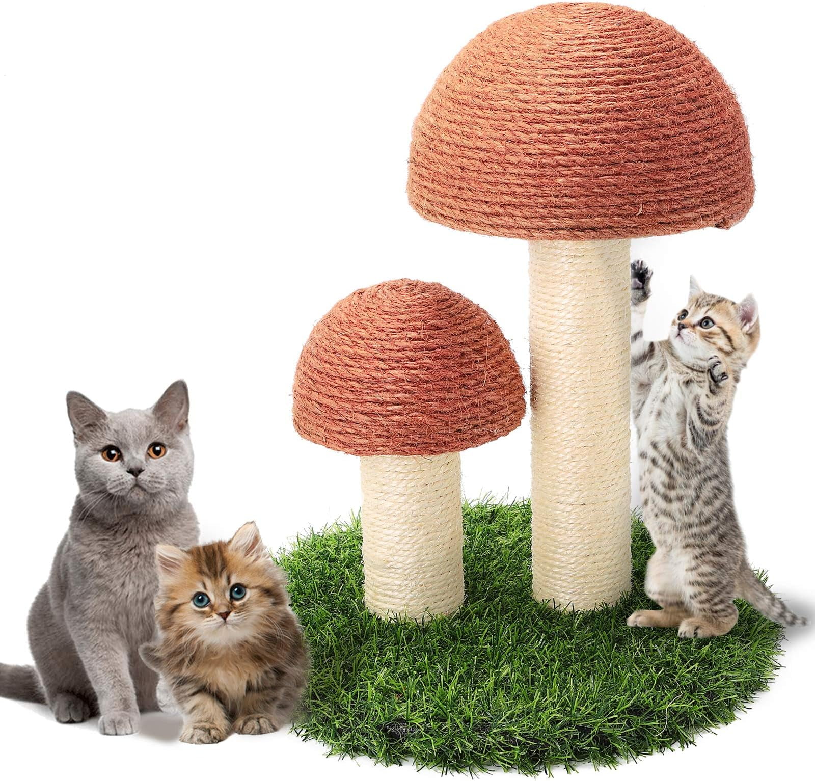ShellKingdom Cat Scratching Post, Mushroom Claw Scratching Post for ...